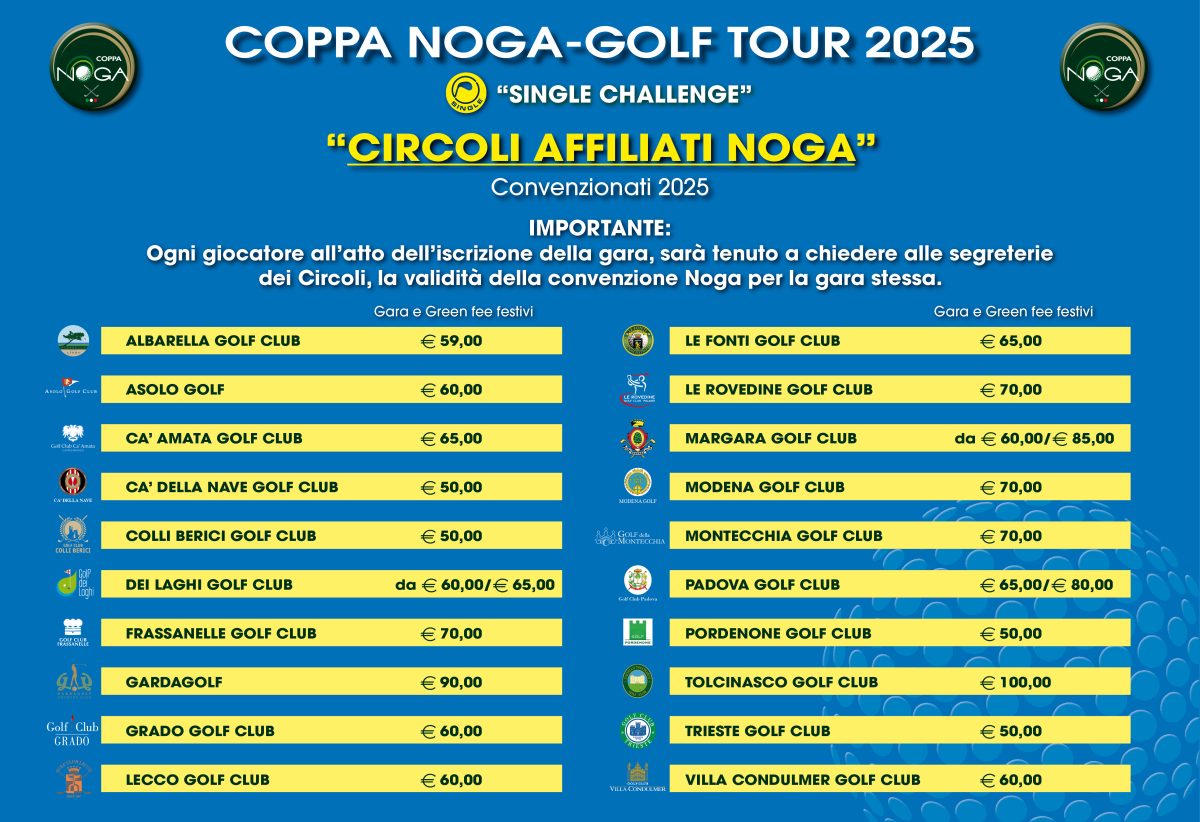 Circoli Convenzionati Noga - Noga Golf Events ASD